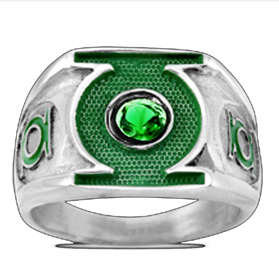 Anillo De Bodas De Linterna Verde Anillo Linterna Verde Plata Green